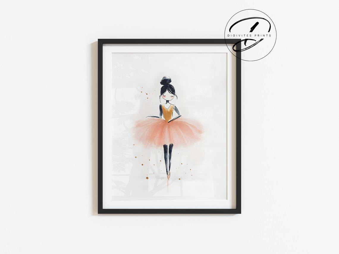 Ballerina Nursery Wall Art, Girls Room Decor, Ballet Decor, Girls Wall ...