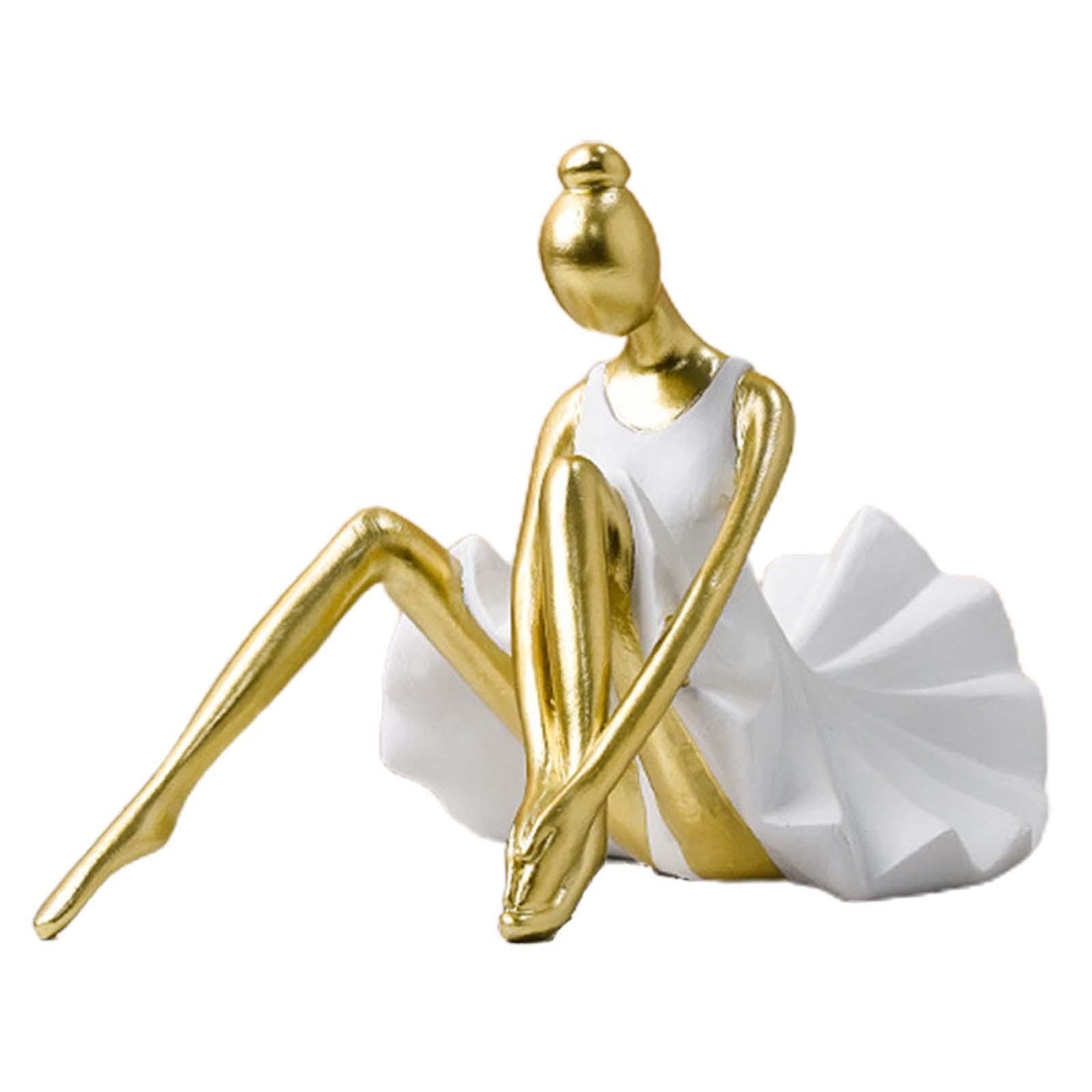 Ballerina Resin Statues Figurines Girls Figure Desk Ornament Table ...