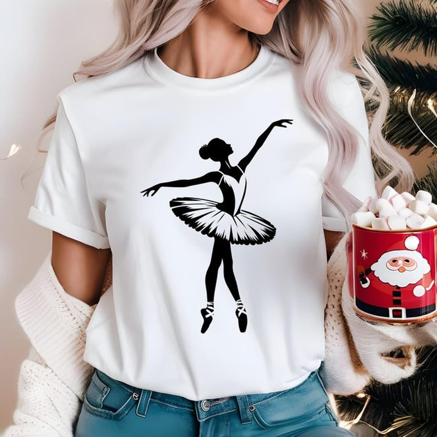 Ballerina Silhouette Shirt – Ballet T-Shirt – Ballet Dancer Gift – Cute ...