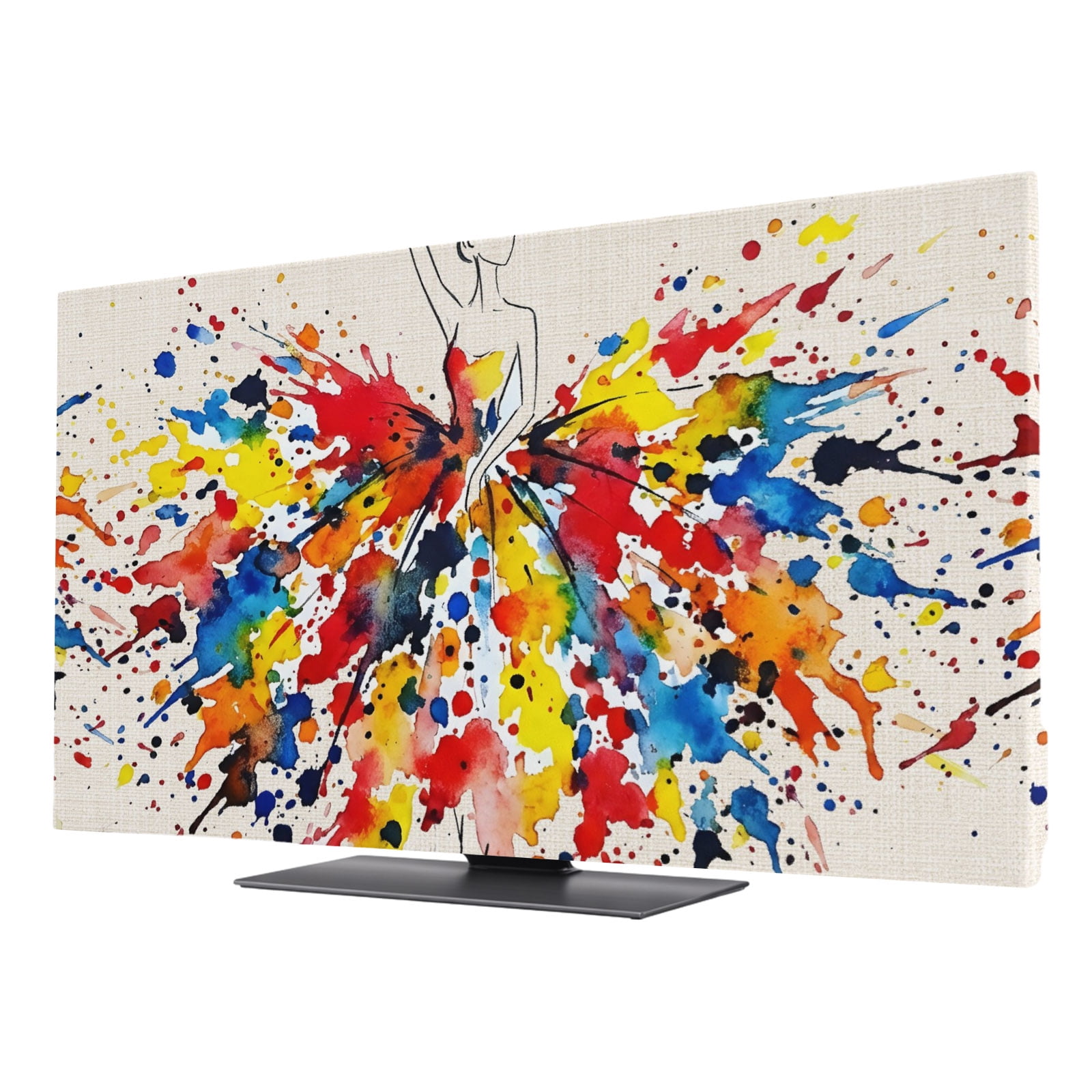 Ballerina TV Cover for 50 Inch Screen, Stretch Fabric Dustproof TV ...