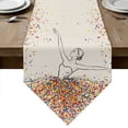Ballerina Table Runner Linen Burlap Table Runner 72 Inches Long ...