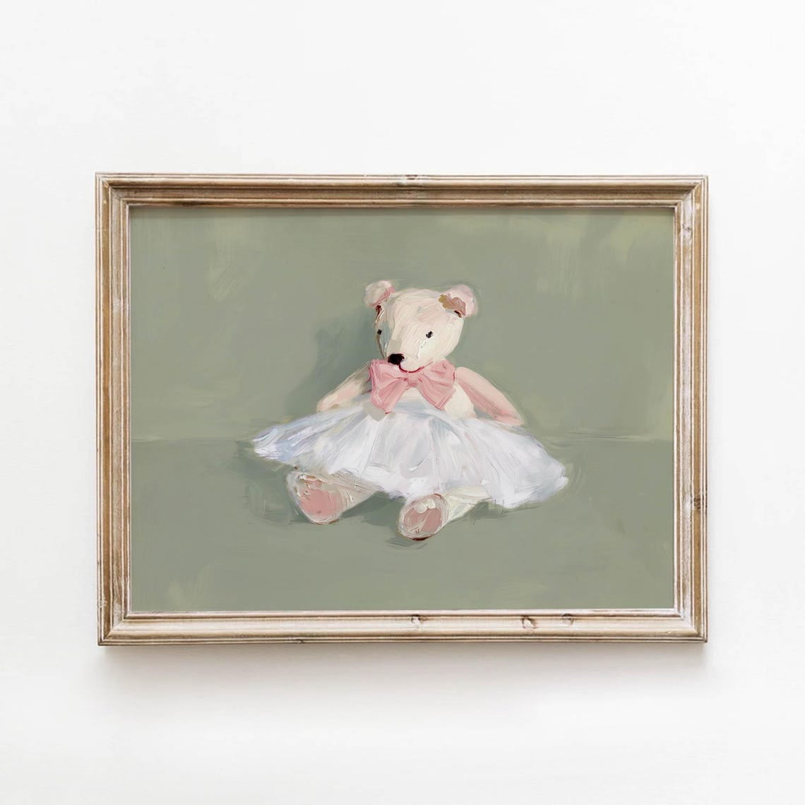 Ballerina Teddy Bear Shabby-Chic Nursery Coquette Decor Cute Children's ...