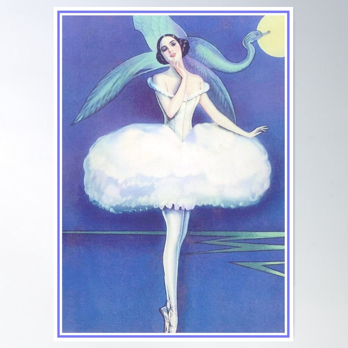 Ballerina : Vintage 1931 Swan Lake Advertising Print Poster Wall Art ...