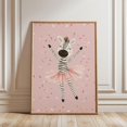 Ballerina Zebra Fun Nursery Wall Decor Whimsical Animal Childrens Art ...