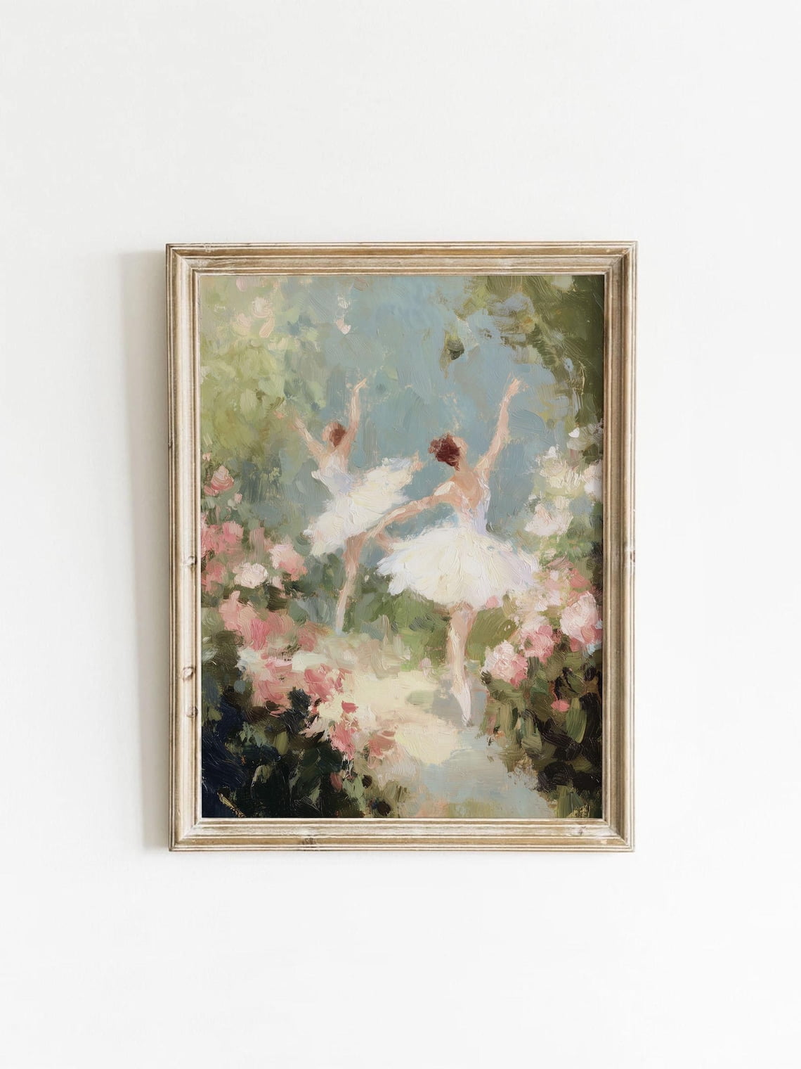 Ballerinas Dancing In Garden Print, Coquette Wall Art, Unframed Paper ...