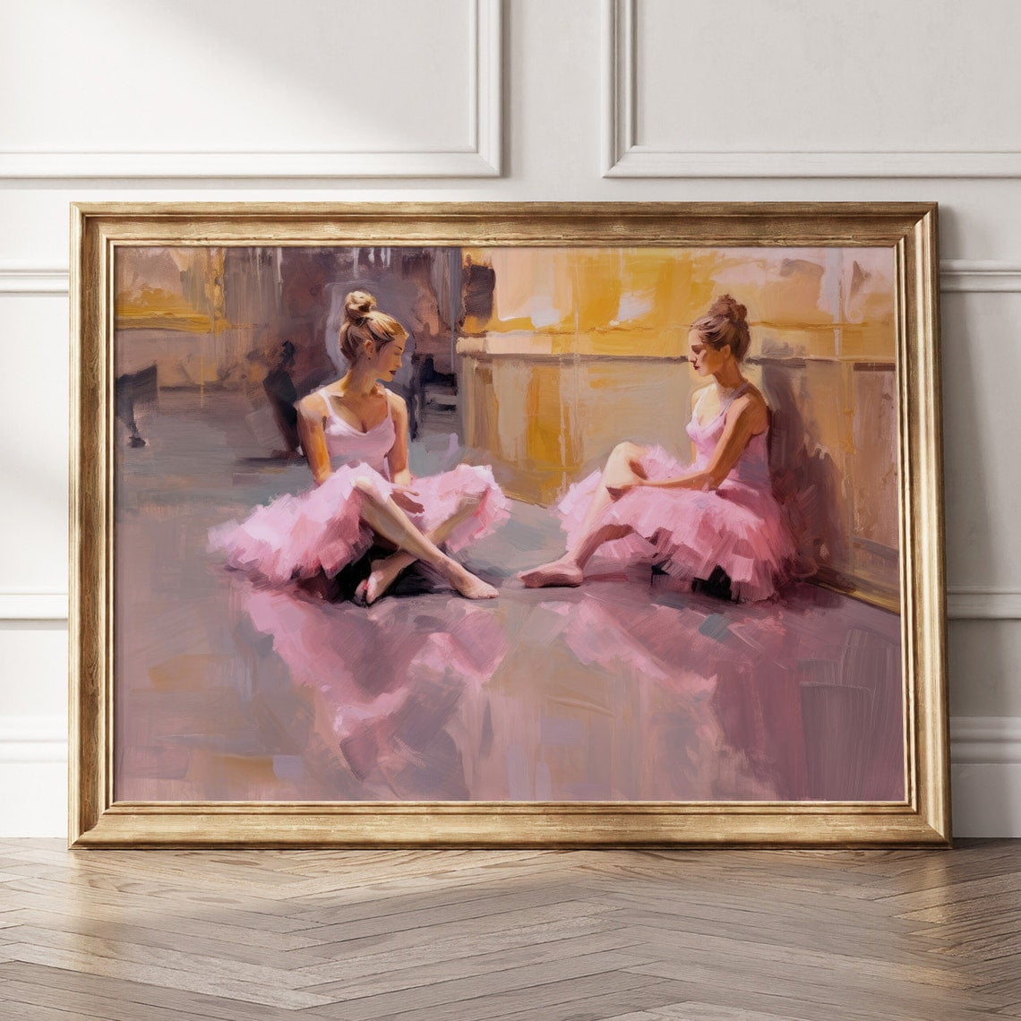Ballerinas In Dressing Room Vintage Wall Art Print, Preppy Room Decor ...