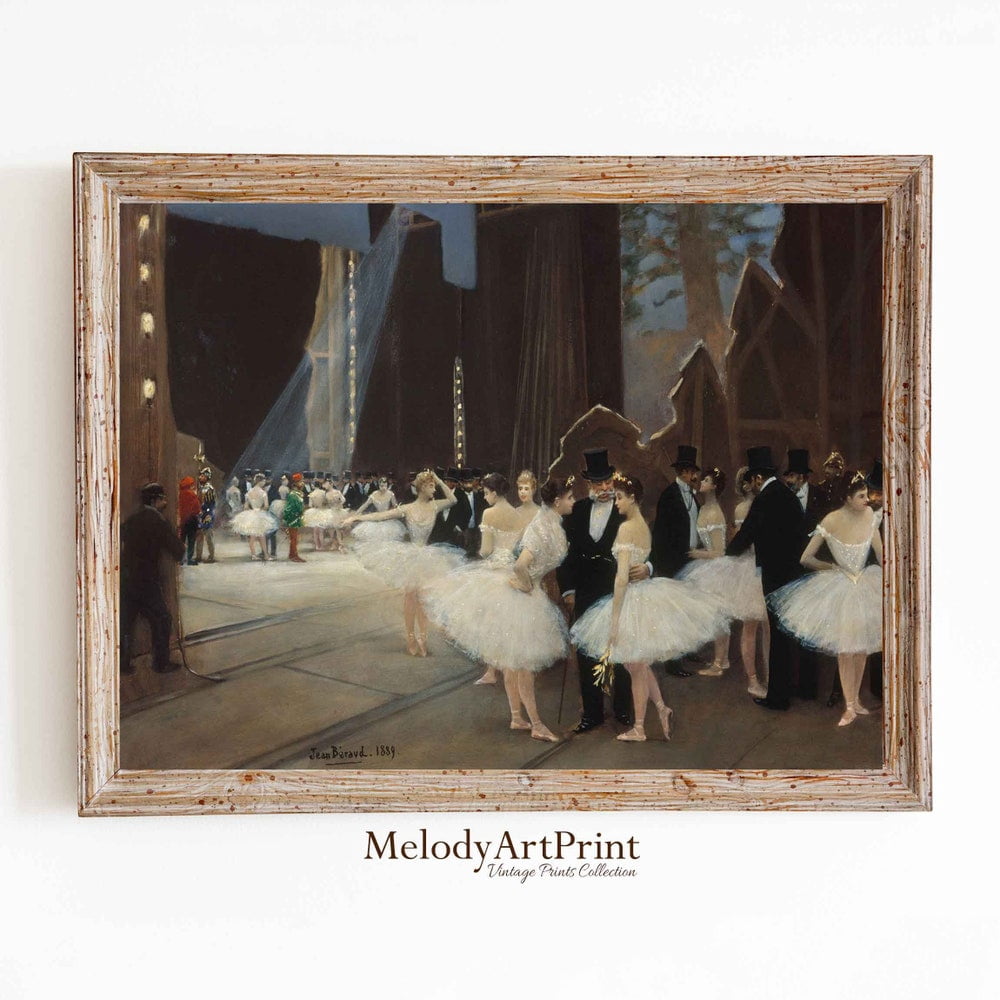 Ballet Art Print Ballerinas Vintage Painting Dance Studio Art Ballet ...