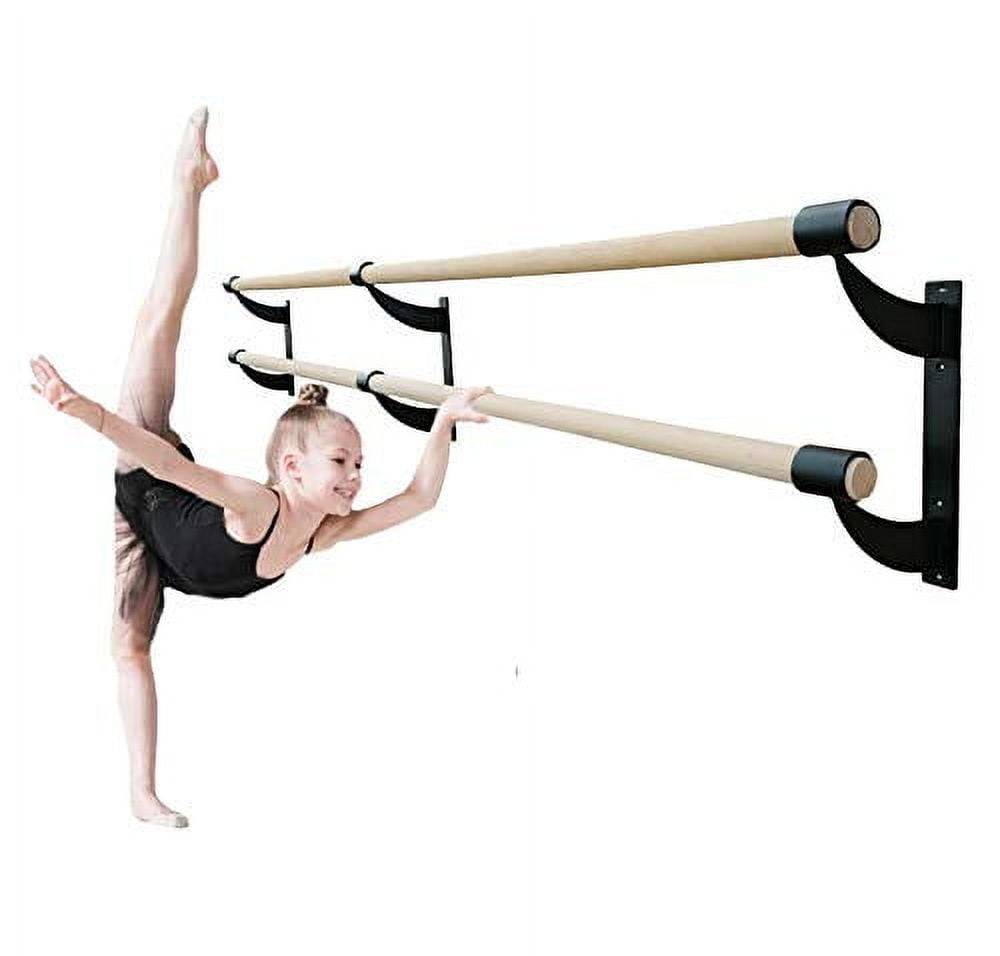 Ballet Barre 4 FT Long Double Bar Black 2.0” Diameter - Fixed Height ...