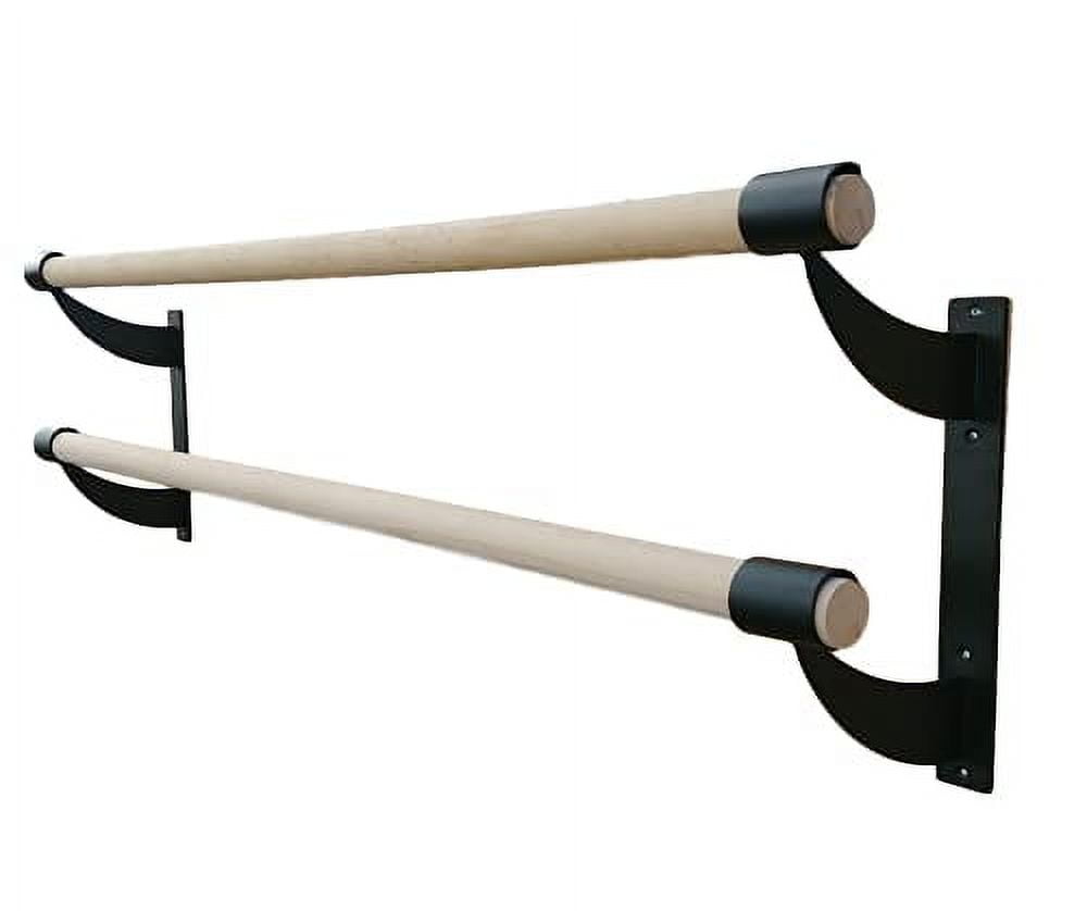 Ballet Barre 8 FT Long Double Bar 2.0” Diameter Black - Fixed Height ...