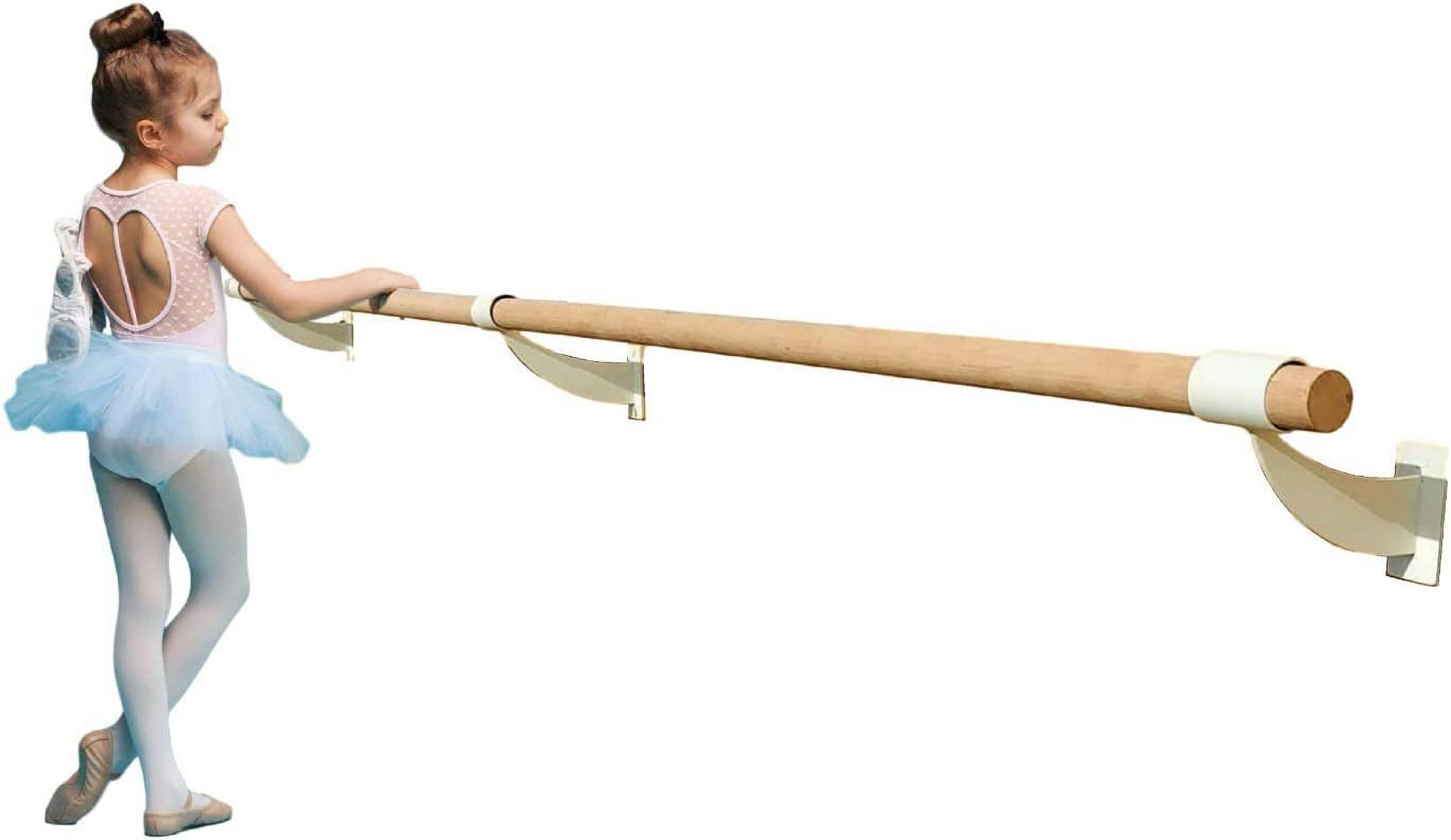 Ballet Barre Single Bar 6 FT Long 1.5” Diameter White for Kids and ...