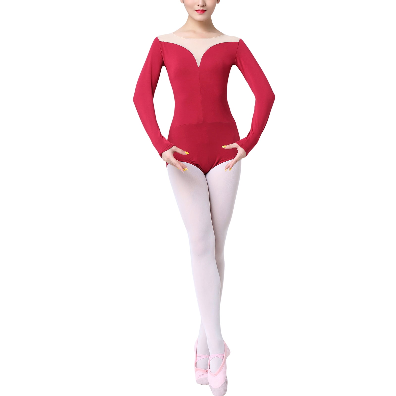 Ballet Bodysuit Jumpsuit Women Gymnastics Dancing Performance Leotards ...