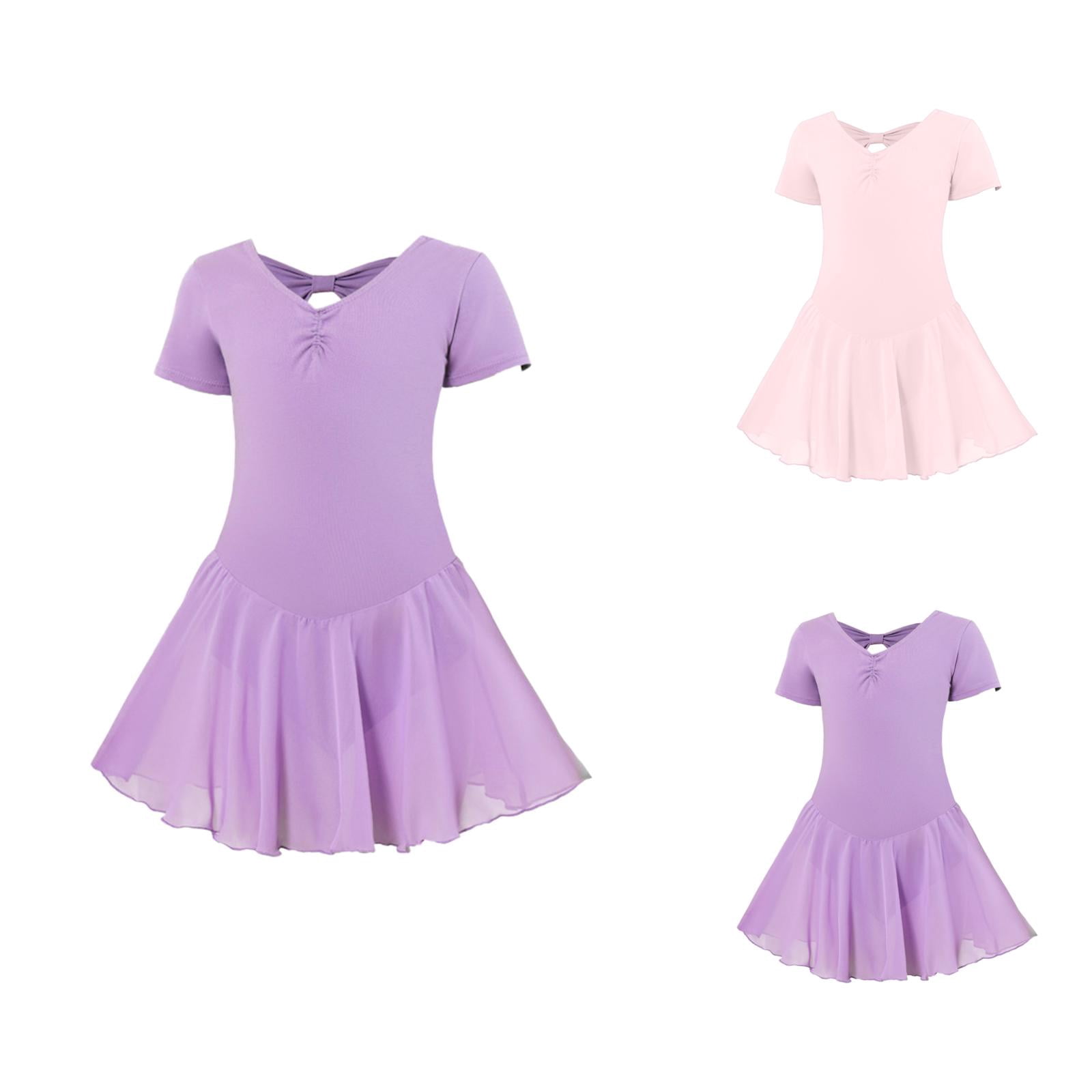 Ballet Clothing Girls Ballet Dress Ballet Short Sleeve Dance Dress ...