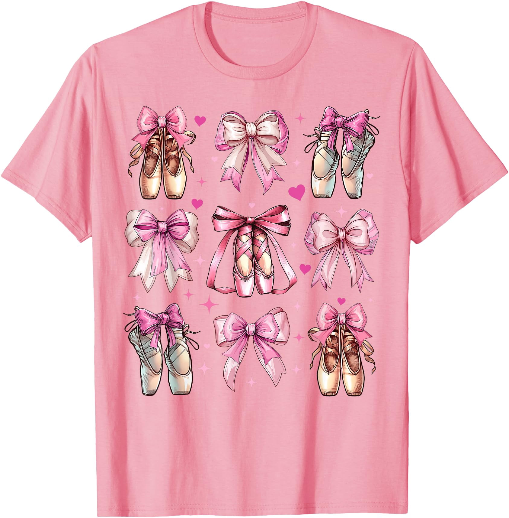 Ballet Dance Ballerina Dancer Girl Coquette Bow Pink Mom T-Shirt ...
