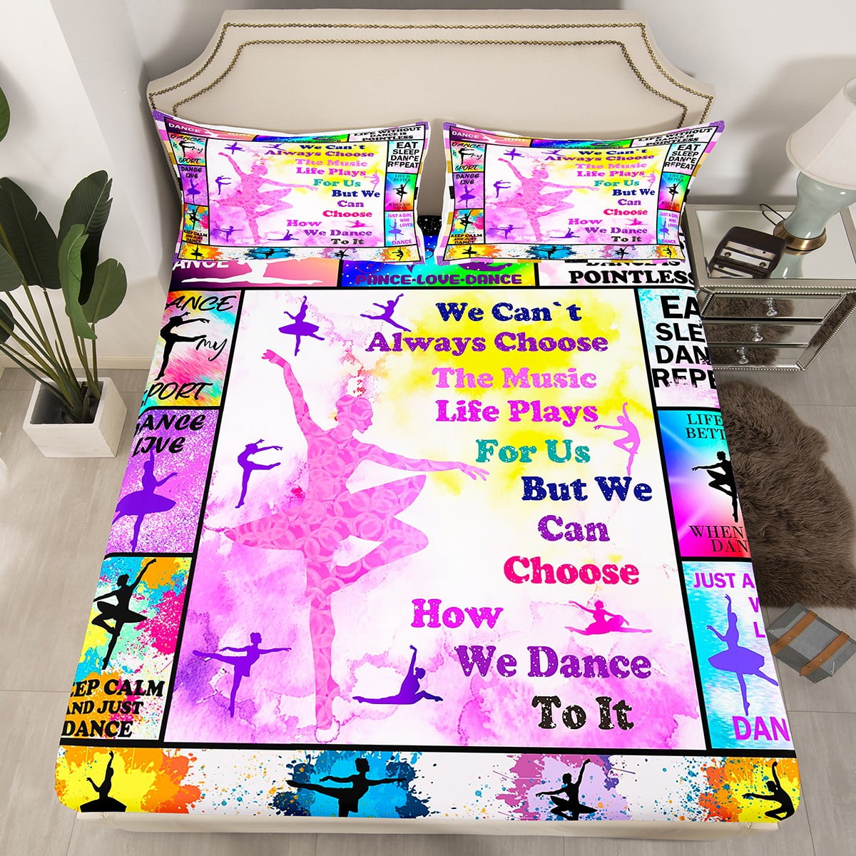 Ballet Dance Bed Sheets Twin Size, Ballet Princess Dancer Sheets for ...