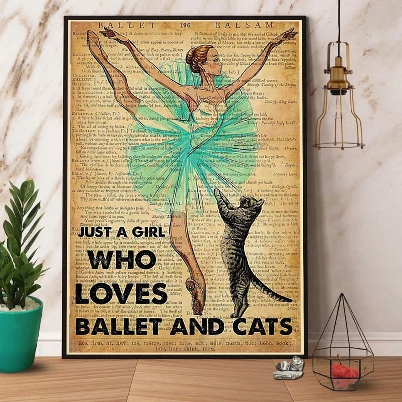 Ballet Dance Just A Girl Who Loves Ballet And Cats Paper Poster No Matt ...
