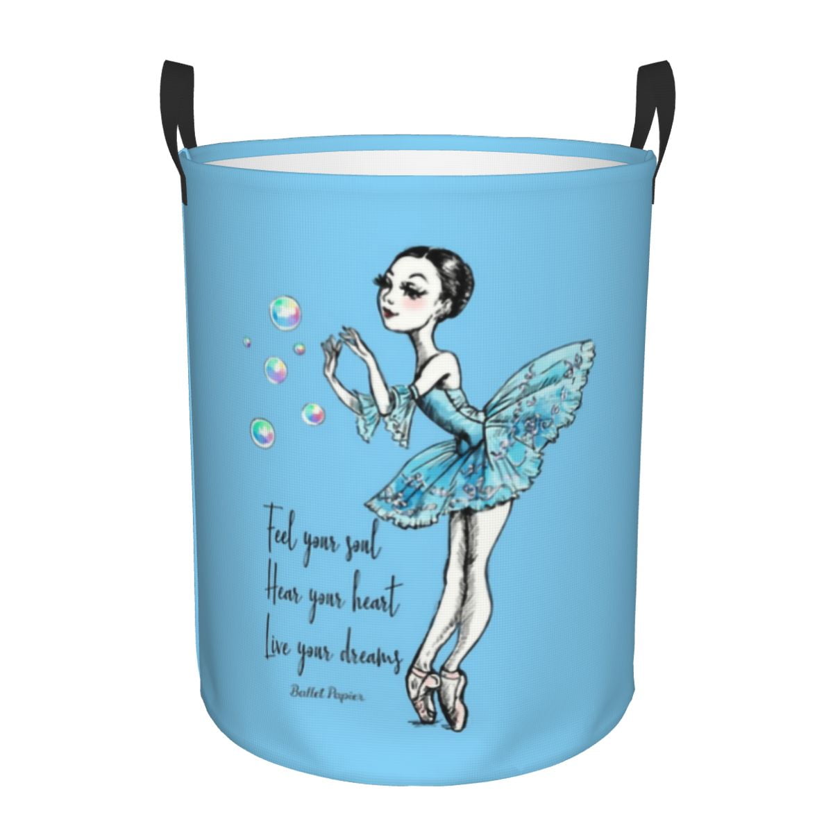 Ballet Dance Lover Laundry Basket Collapsible Ballerina Dancer Baby ...