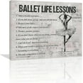 Ballet Dance Wall Art Ballet Life Lessons Wall Decor Ballet Sign Retro ...