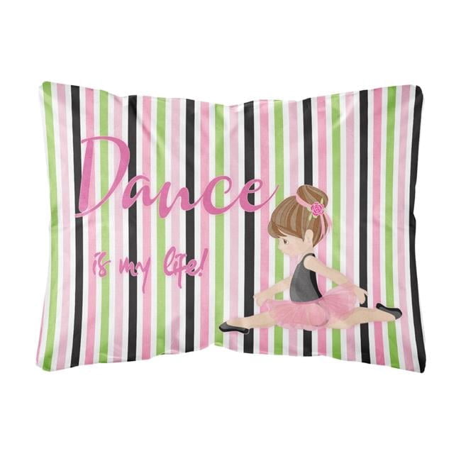 Ballet Dance is My Life Brunette Canvas Fabric Decorative Pillow ...