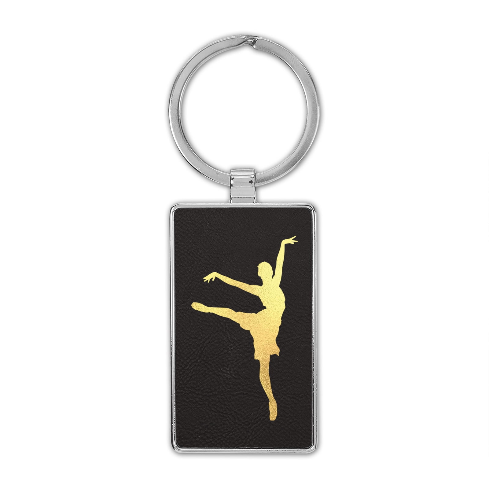 Ballet Dancer Ballerina V2 Premium Leatherette Keychain dance dancers ...