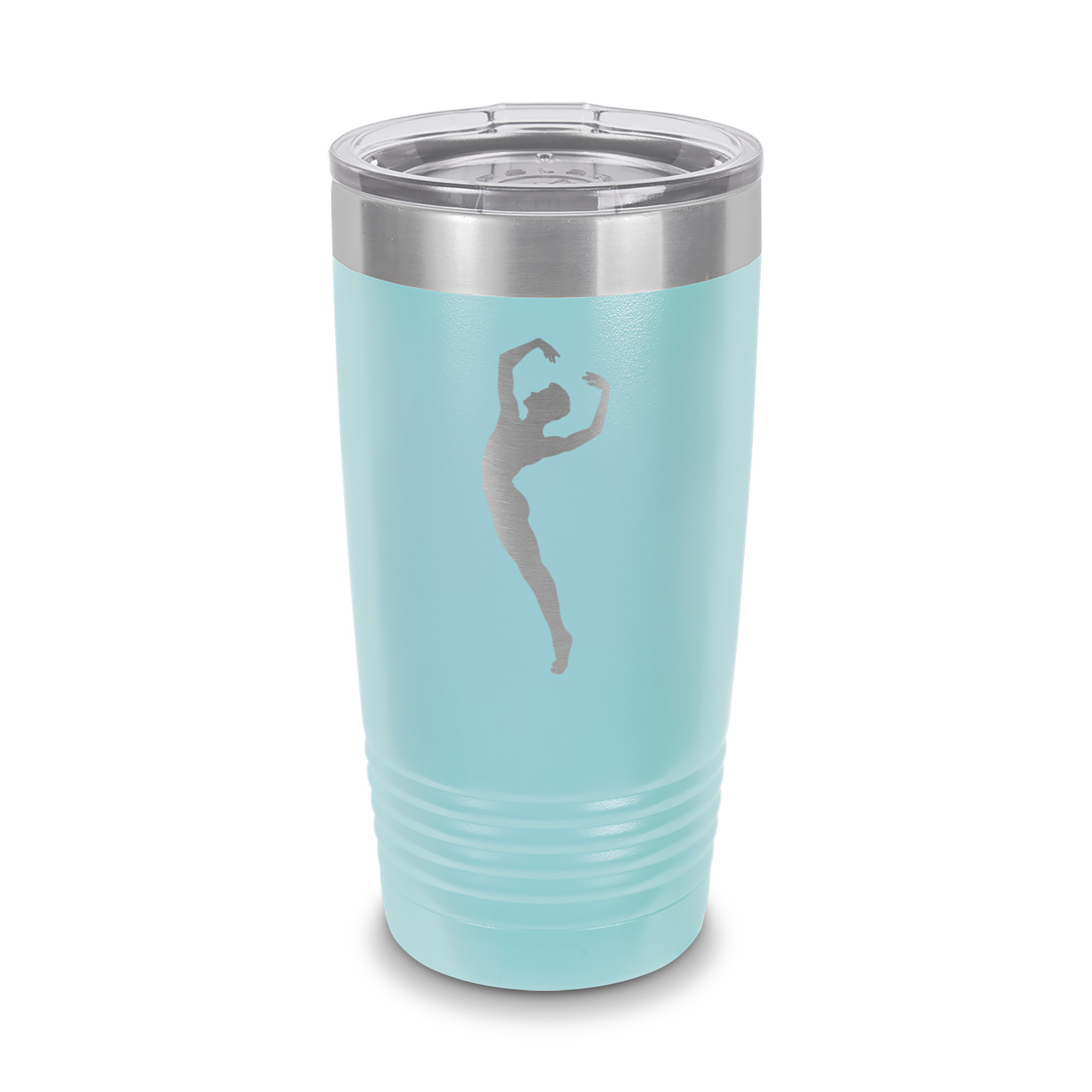 Ballet Dancer Ballerino Tumbler 20 oz - Laser Engraved w/ Clear Lid ...