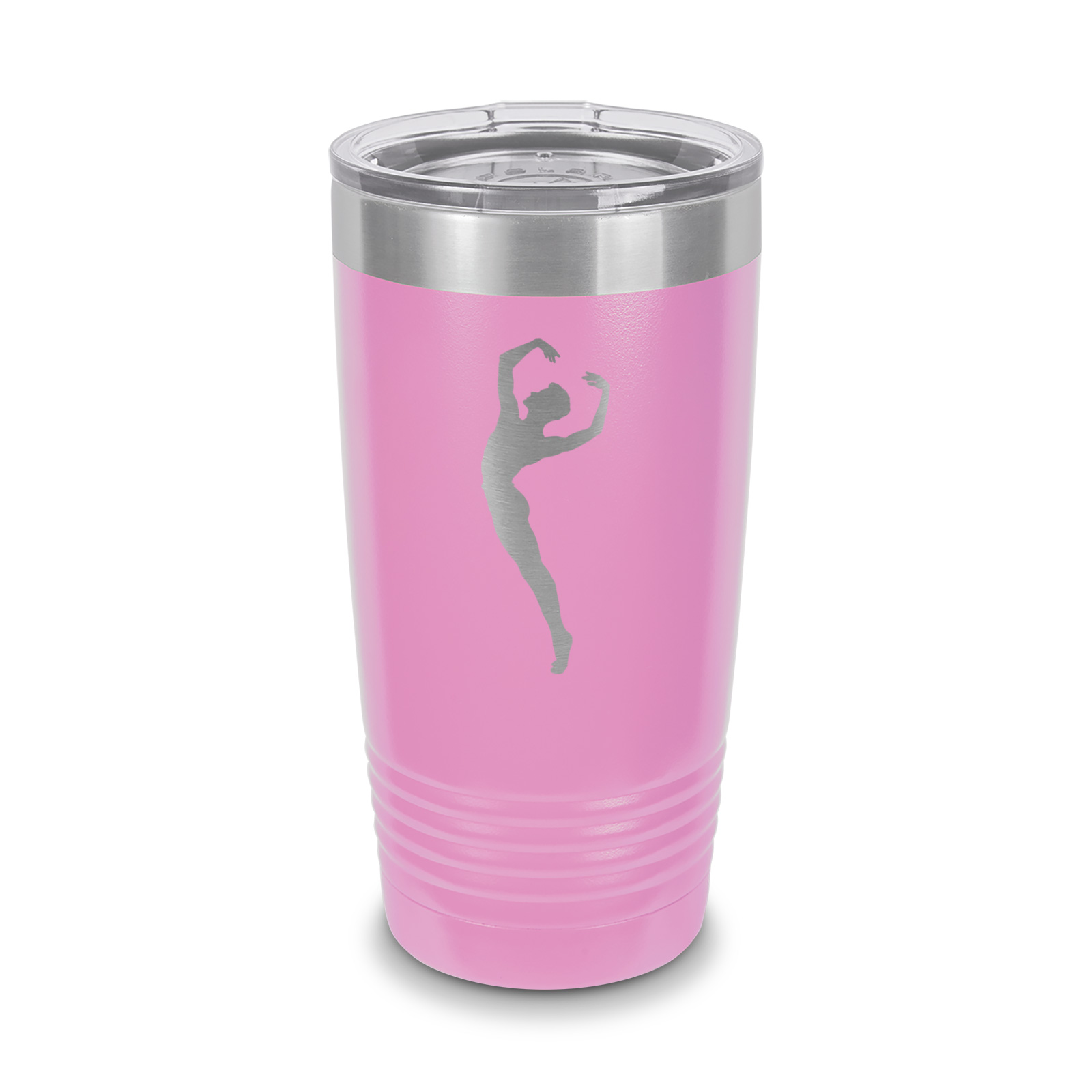 Ballet Dancer Ballerino Tumbler 20 oz - Laser Engraved w/ Clear Lid ...