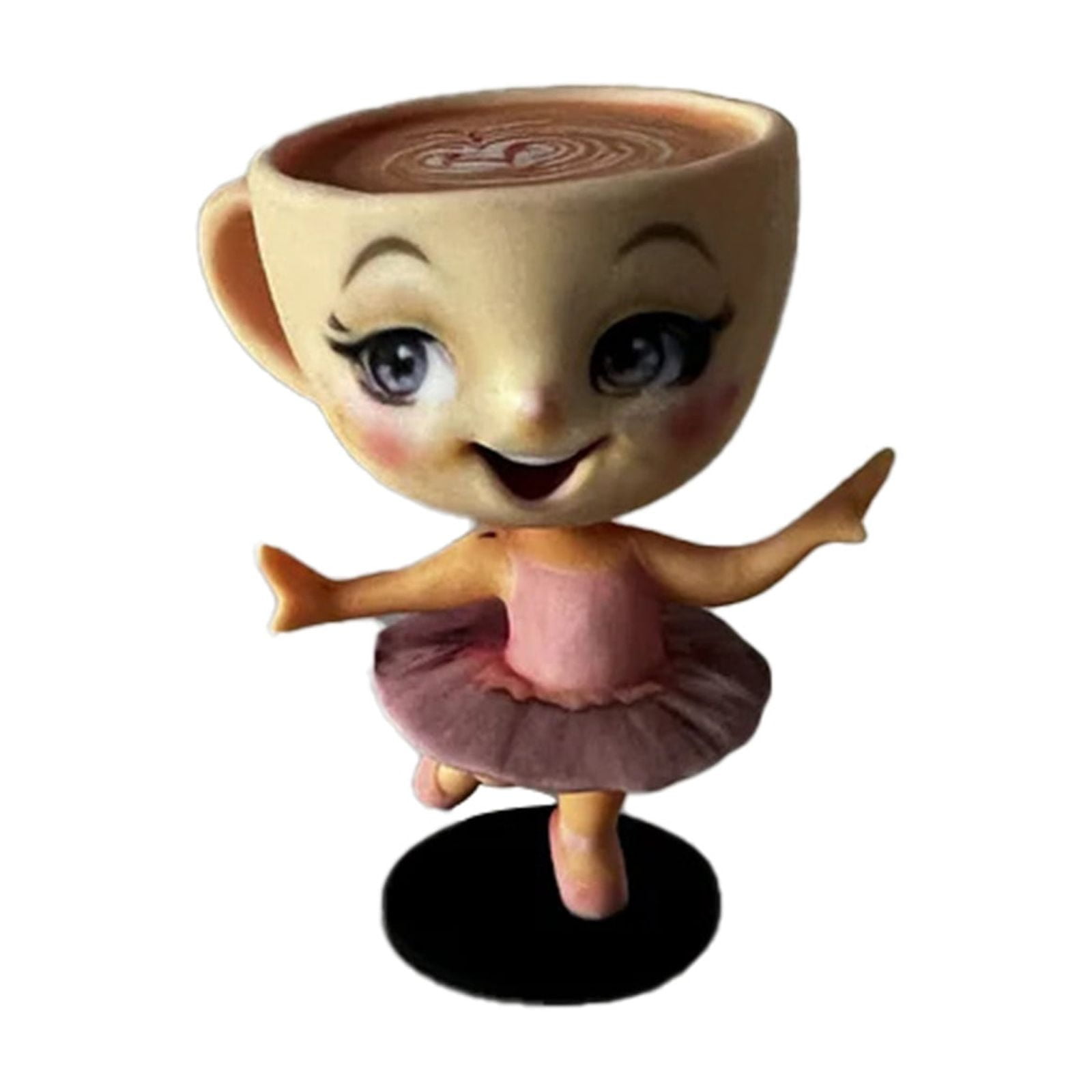Ballet Dancer Cappuccino Figure Toy, Whimsical Poseable Collectible for ...