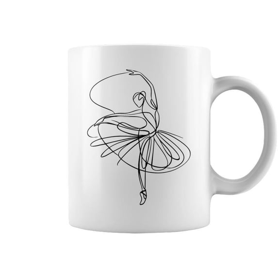 Ballet Dancer Dancing Ballerina Minimalist Dance Girls Coffee Mugs ...