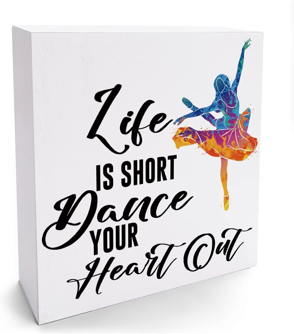 Ballet Dancer Desk Decor Wooden Box Sign Inspirational Dance Teacher ...