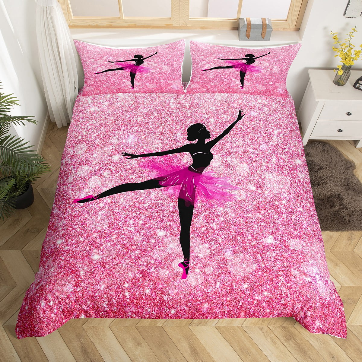 Ballet Dancer Duvet Cover King Size For Girls, Dancing Ballerina ...