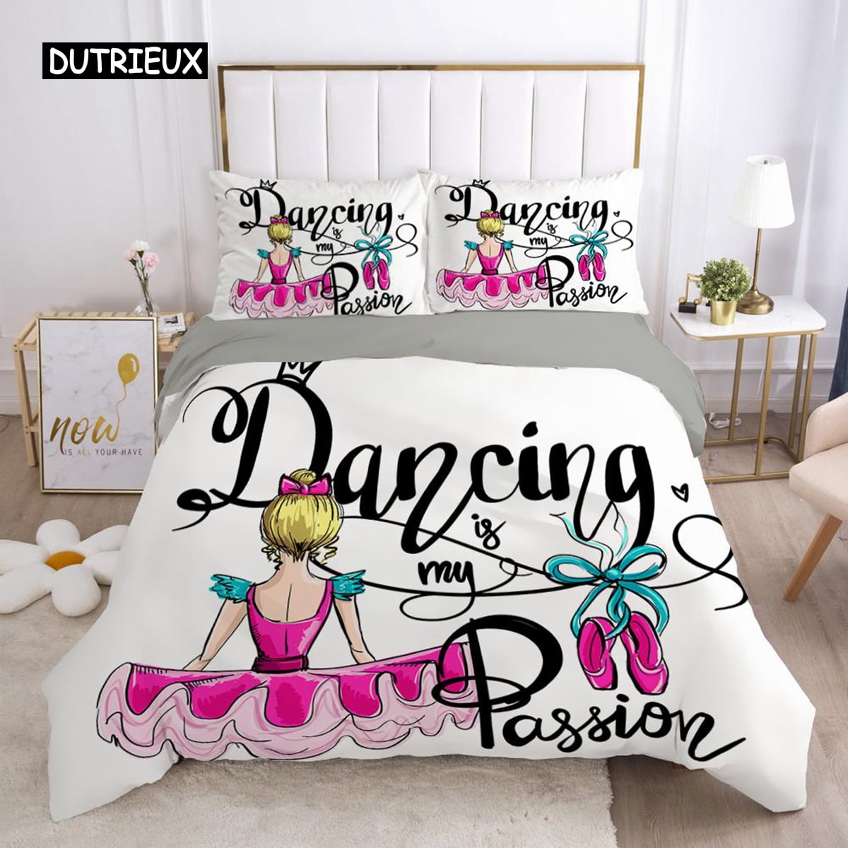 Ballet Dancer Duvet Cover Set King Size Dancing Is My Passion Print ...