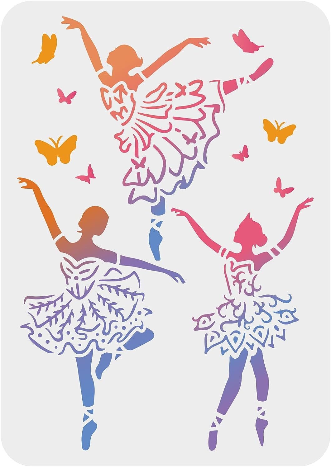 Ballet Dancer Painting Stencil 11.7x8.3 inch Hollow Out Dancer Craft ...