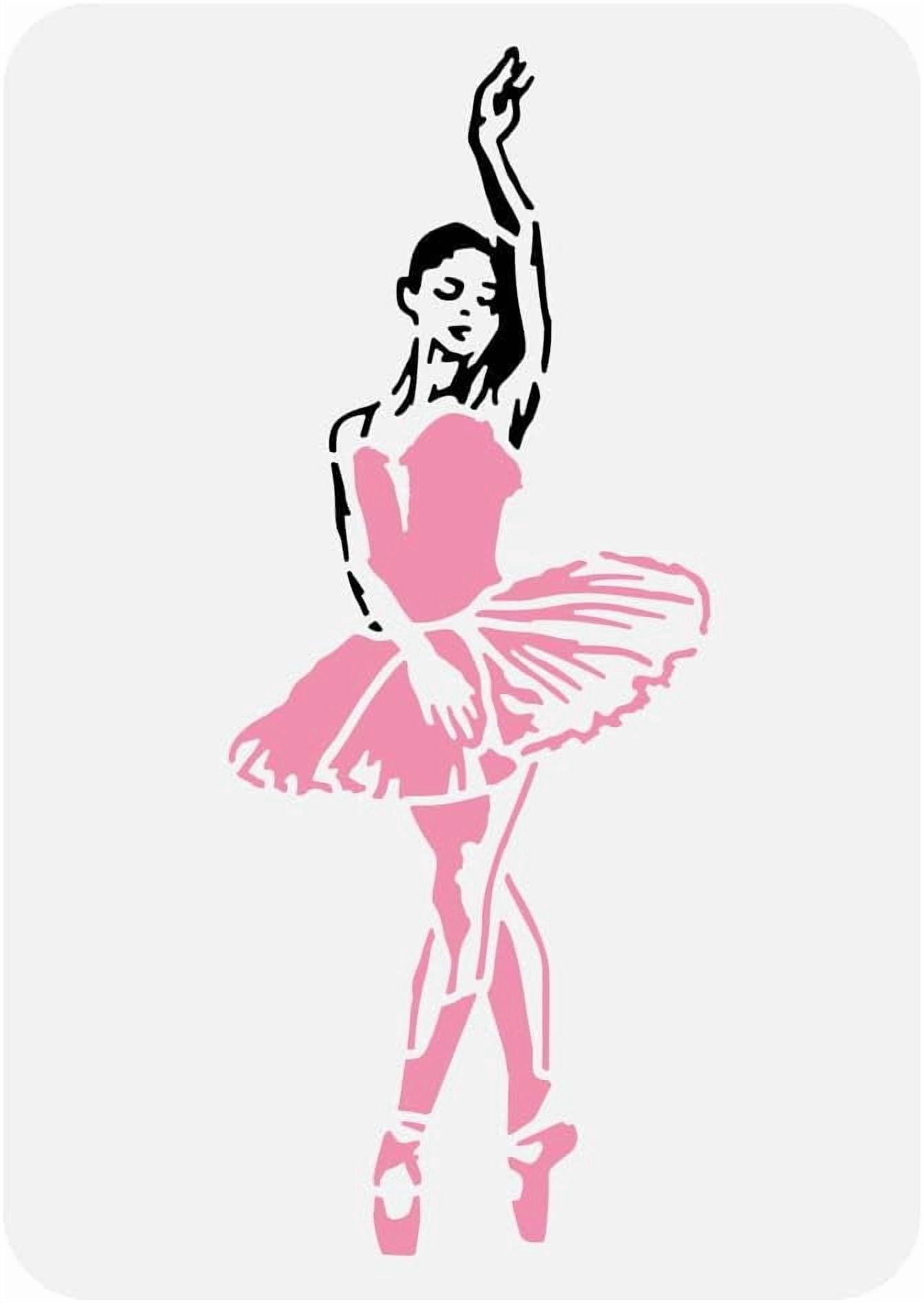 Ballet Dancer Painting Stencil 8.3x11.7 inch Reusable Elegant Ballet ...