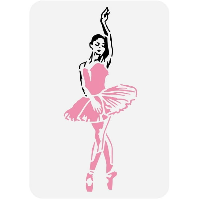 Ballet Dancer Painting Stencil 8.3x11.7 inch Reusable Elegant Ballet ...