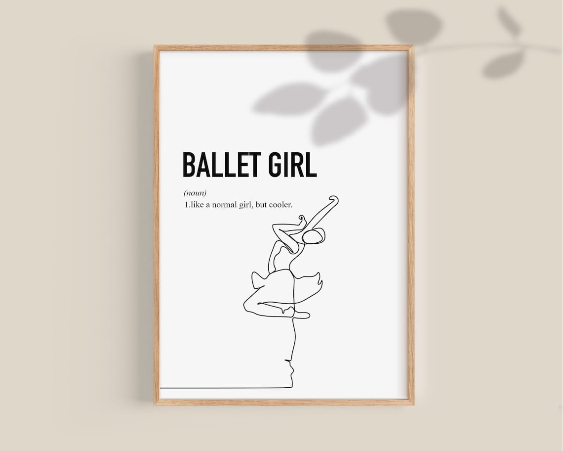 Ballet Dancer Poster Love Dancing Teen Girl Room Decor Dance Ballerina ...