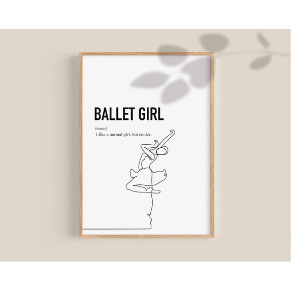 Ballet Dancer Poster Love Dancing Teen Girl Room Decor Dance Ballerina ...