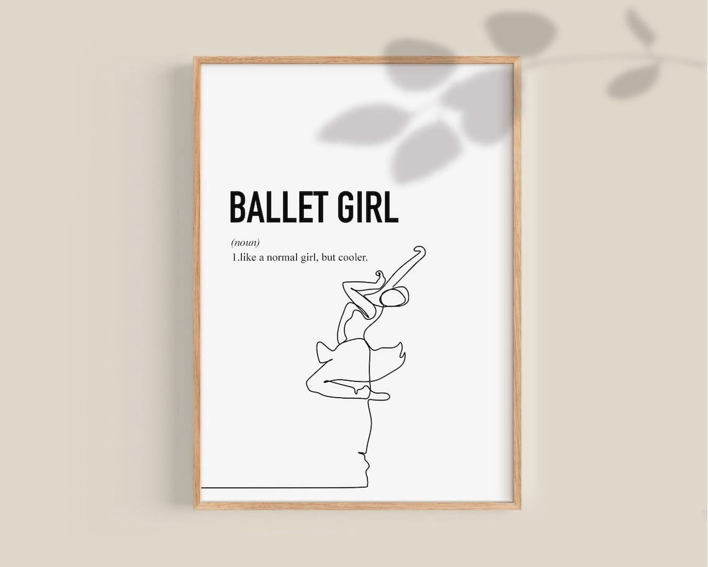 Ballet Dancer Poster Love Dancing Teen Girl Room Decor Dance Ballerina ...