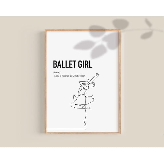 Ballet Dancer Poster Love Dancing Teen Girl Room Decor Dance Ballerina ...