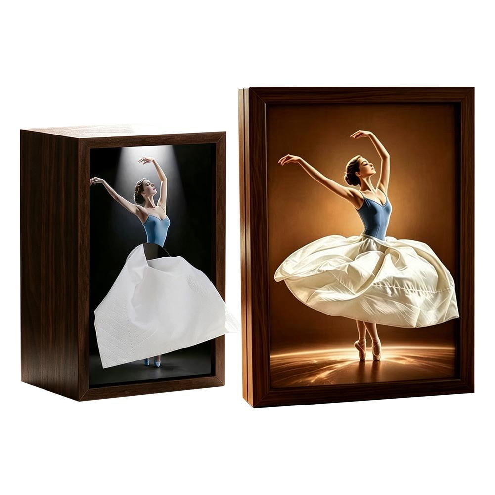Ballet Dancer Tissue Box, Wood Ballet Dancer Skirt Tissue Box Holder ...