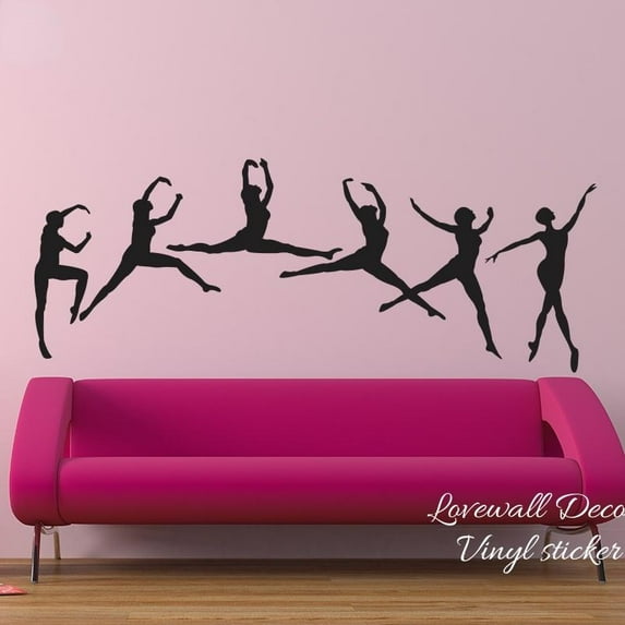 Ballet Dancer Wall Sticker Sofa Bed room Kids Room 6pcs/set Elegant ...