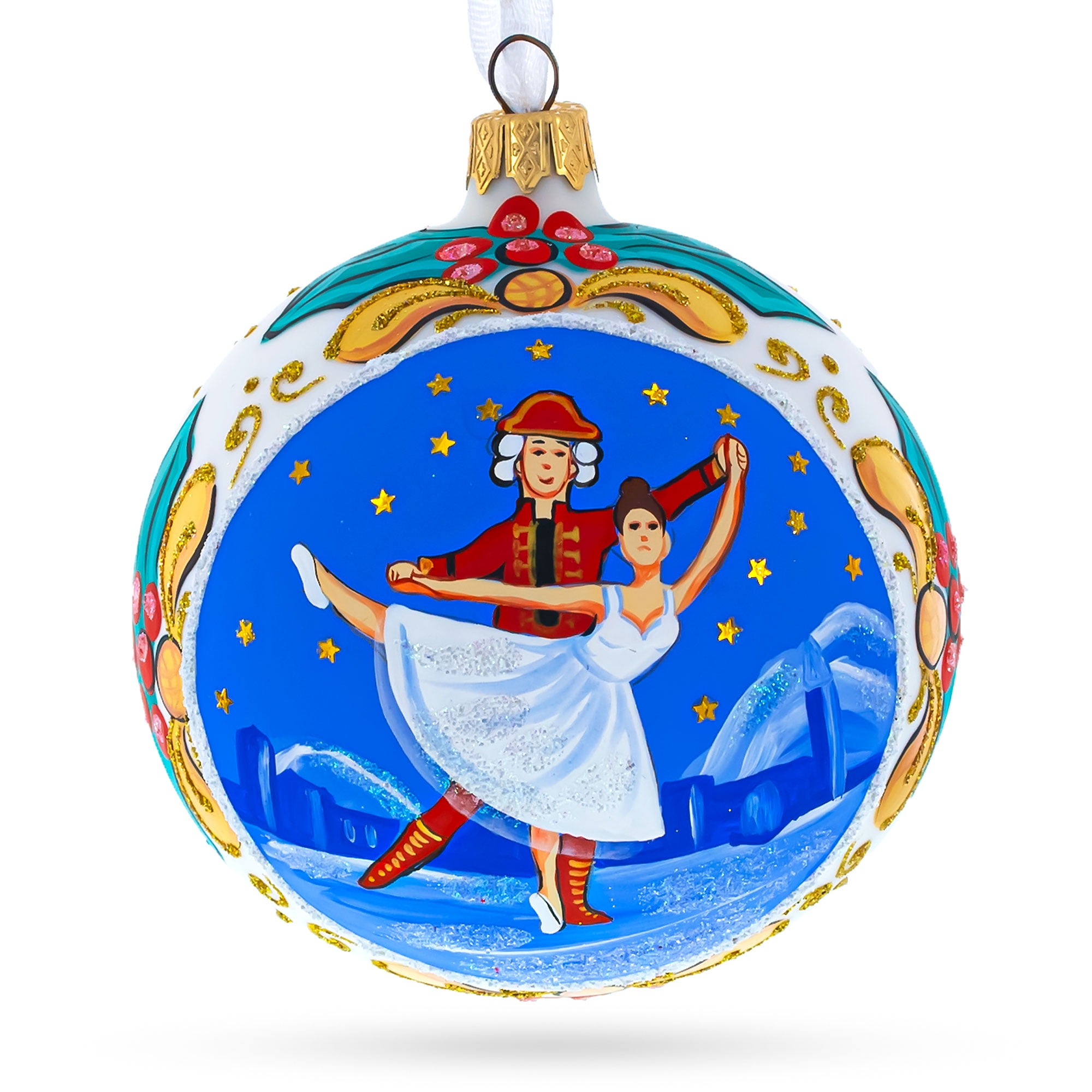 Ballet Dancers Glass Ball Christmas Ornament 4 Inches - Walmart.com