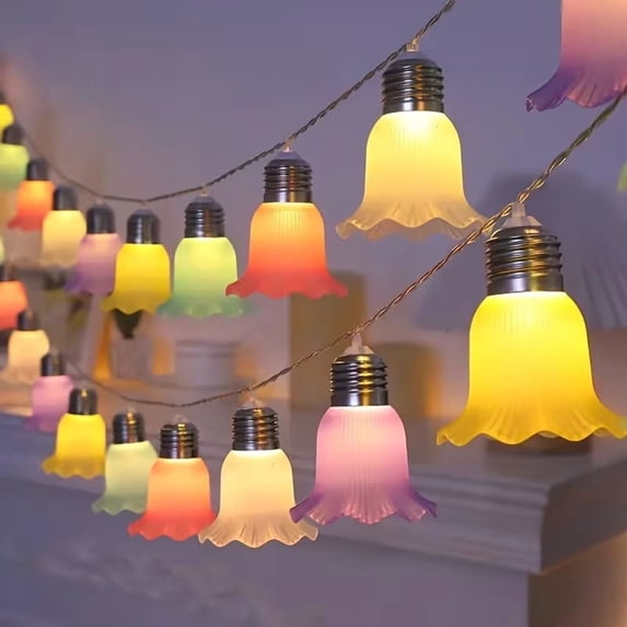 Ballet Dress Fairy Light String | Whimsical LED Flower Lights for ...
