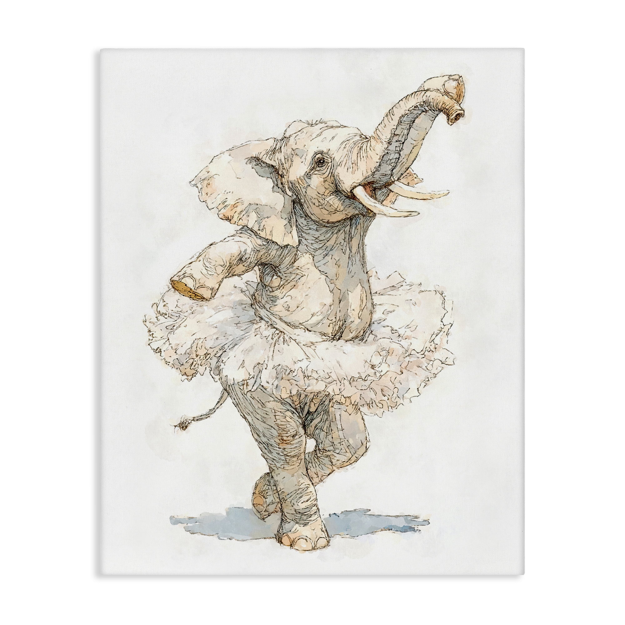 Ballet Elephant Tutu Canvas Wall Art, design by Ziwei Li - Walmart.com