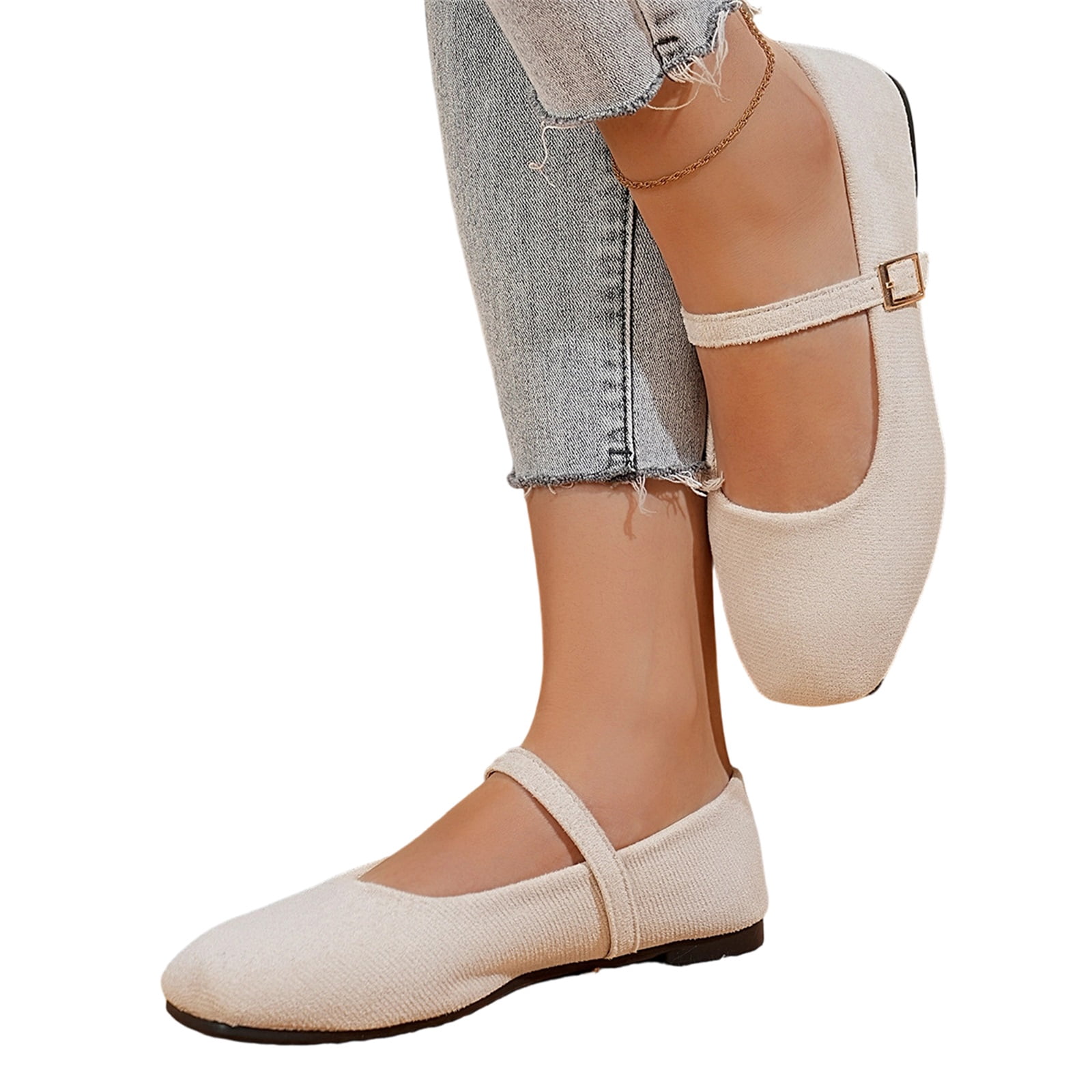 Ballet Flats for Women Slip On Square Toe Formal Wedding Flats Shoes ...