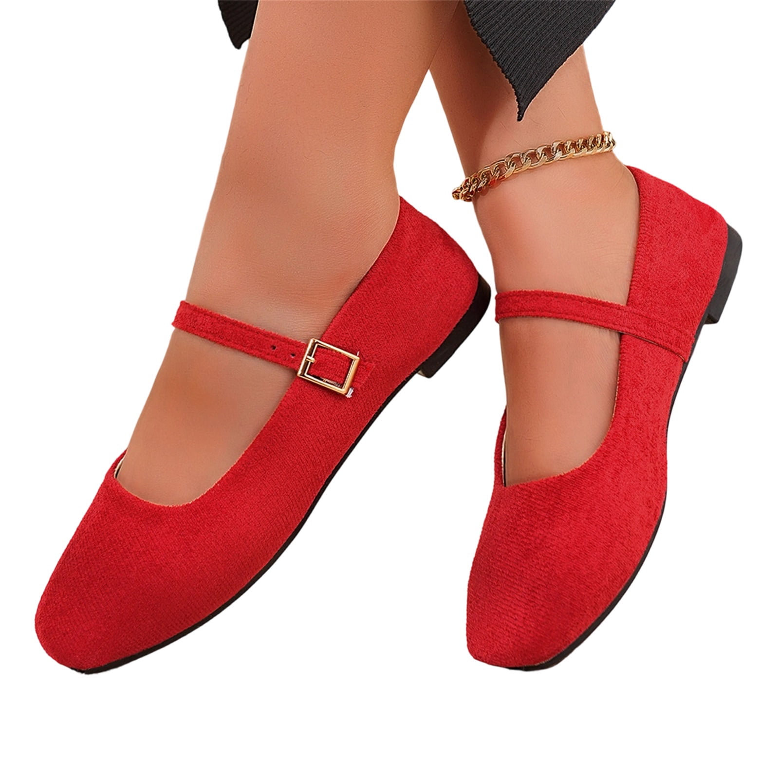 Ballet Flats for Women Slip On Square Toe Formal Wedding Flats Shoes ...