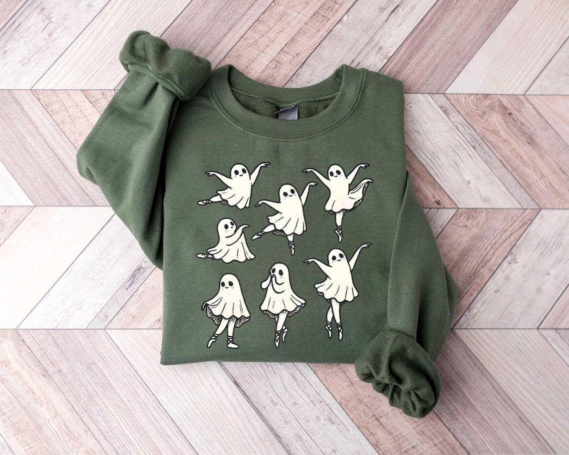 Ballet Ghost Sweatshirt, Ballet Dancer, Spooky Dance Teacher Shirt ...