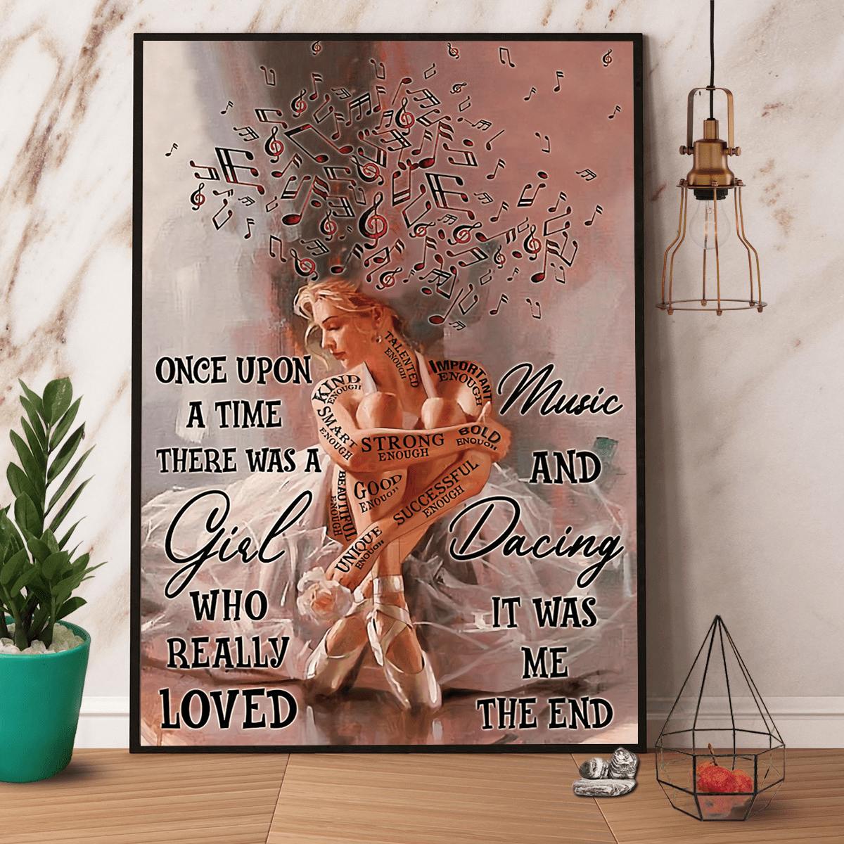 Ballet Girl Loved Music And Dancing Paper Poster No Frame Matte Wall ...