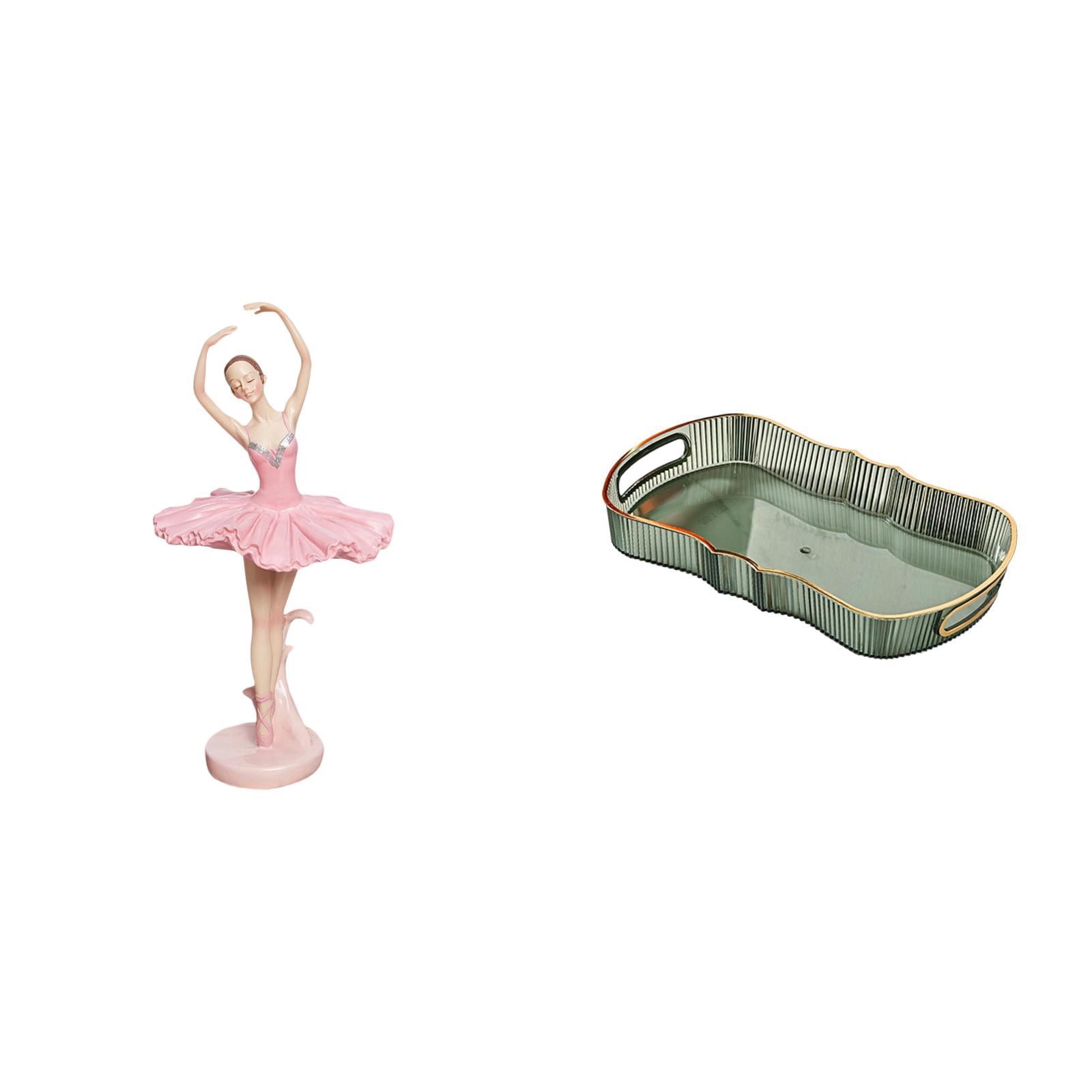 Ballet Girl Statue Ballerina Figurine Storage Tray Smooth Resin ...