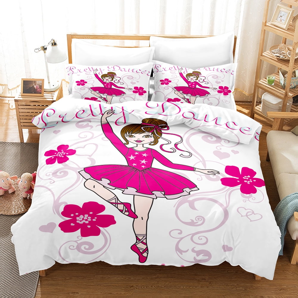 Ballet Girls Bedding Set 3D Girls Women Ballet Dancers Duvet Cover ...