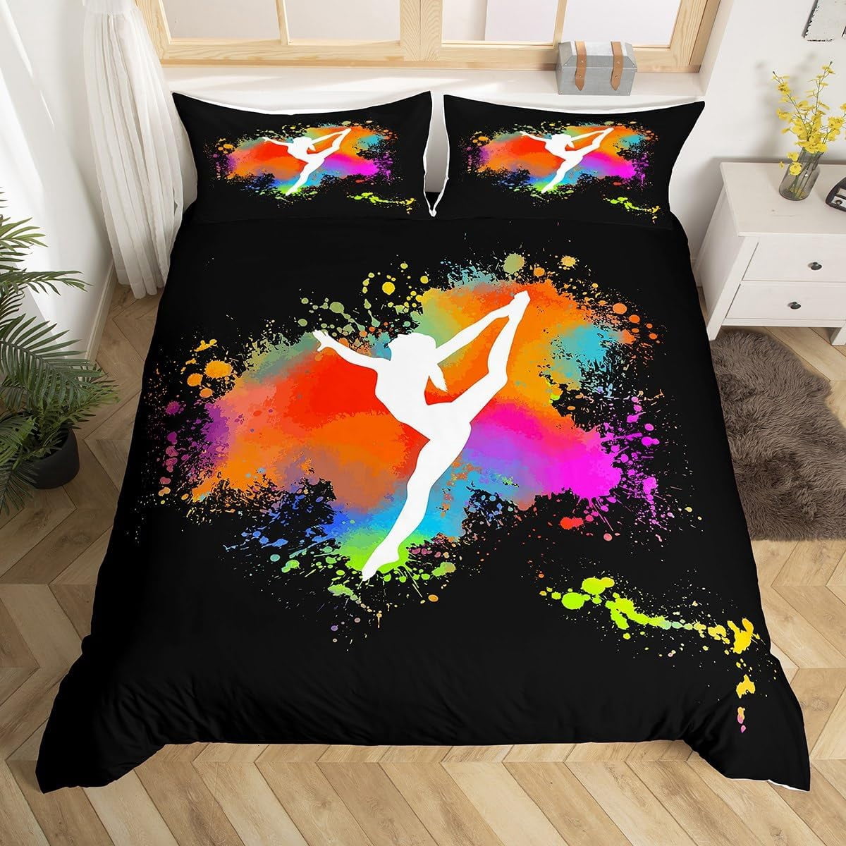Ballet Girls Bedding Set, Ballerina Ballet Dancer Comforter Cover ...