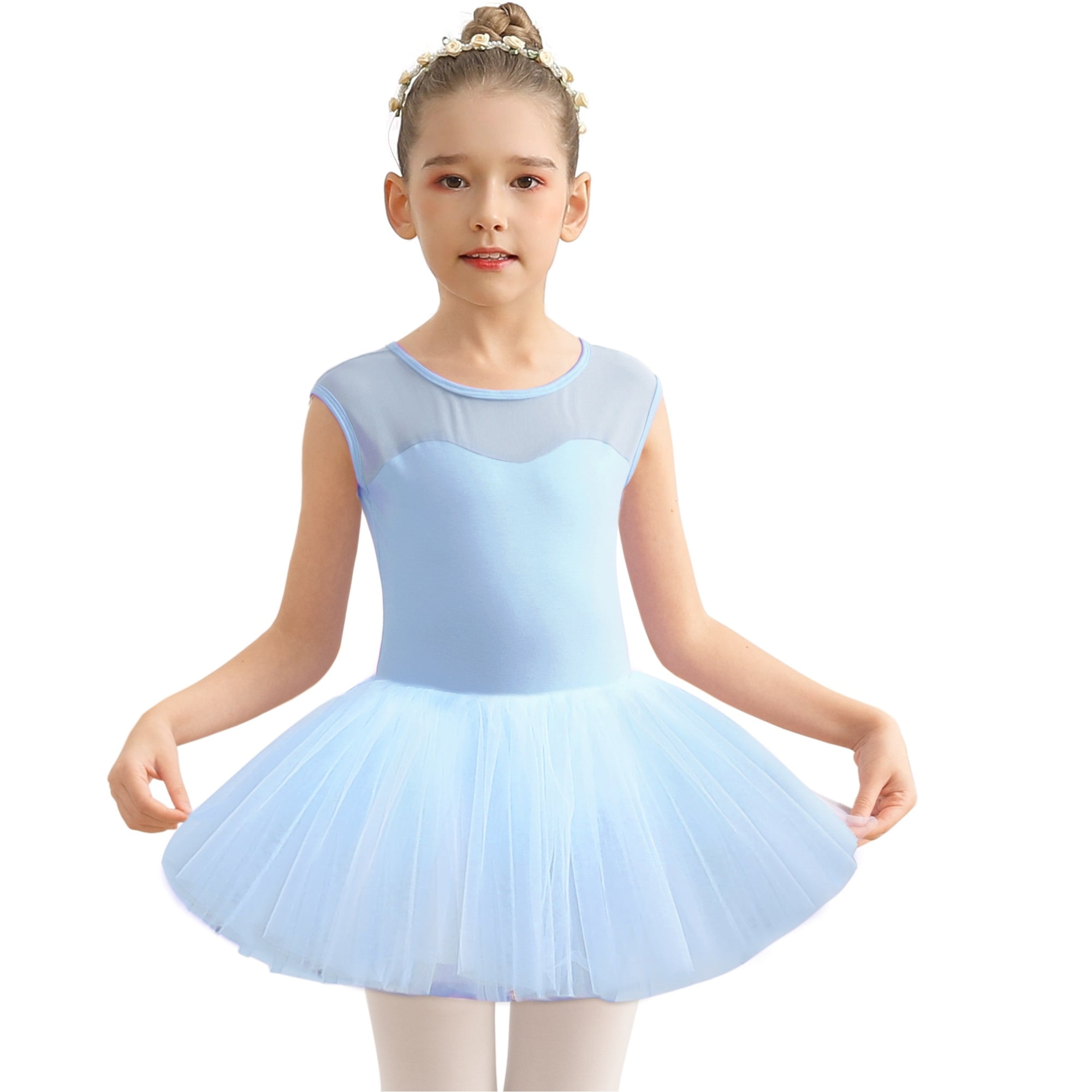 Ballet Lace Cap Sleeve Leotard Tank With Tutu Skirt For Dance ...